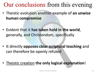 Exposing the flaws in Theistic Evolution | PPTX | Christianity ...
