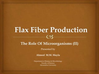 Flax fiber production | PPT