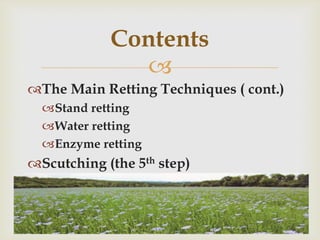 Flax fiber production | PPT