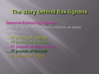 Flax lignans | PPTX
