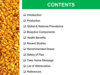 Flaxseed & Health benefits | PPTX
