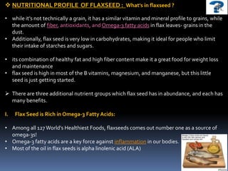 Flaxseeds | PPTX