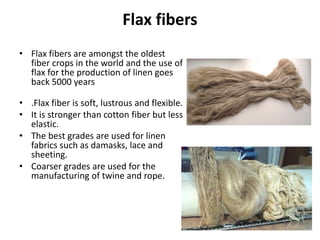 Flax yarn and fabrics | PPTX