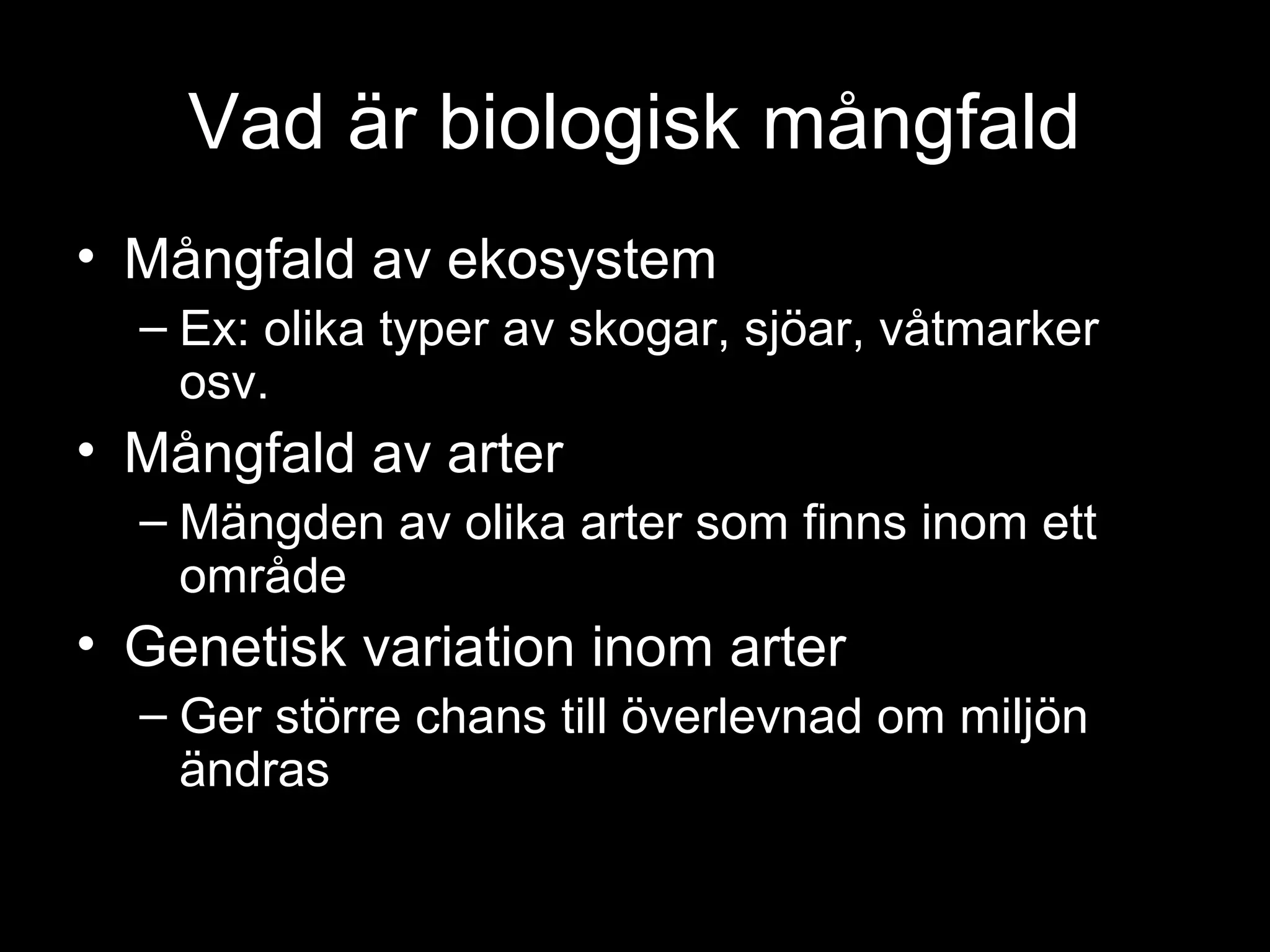 Fl biologisk mångfald | PPT