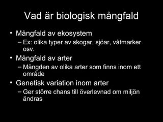 Fl biologisk mångfald | PPT