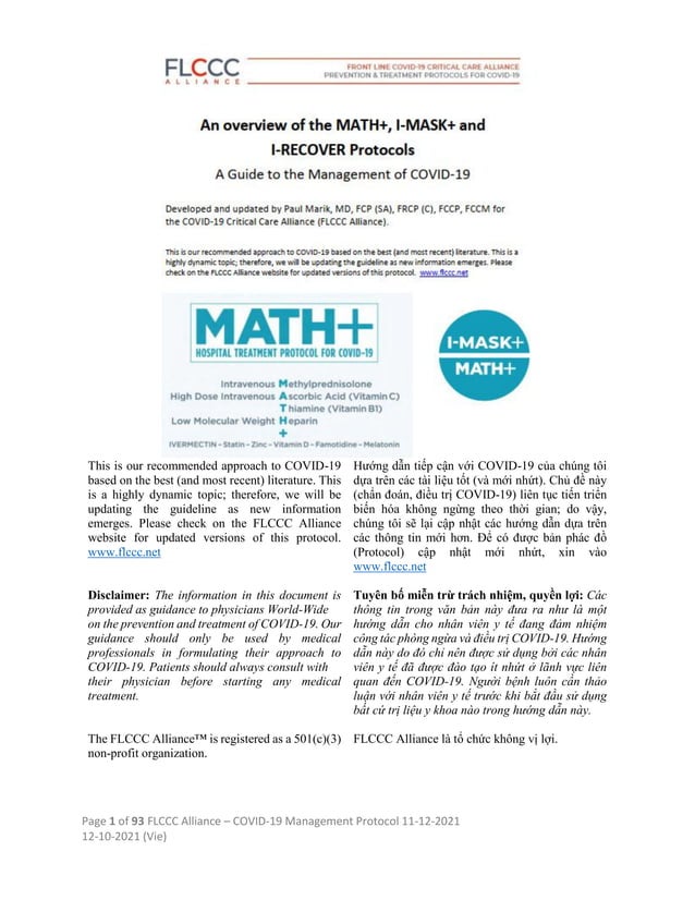 Flccc protocol covid19- eng-vie | PDF