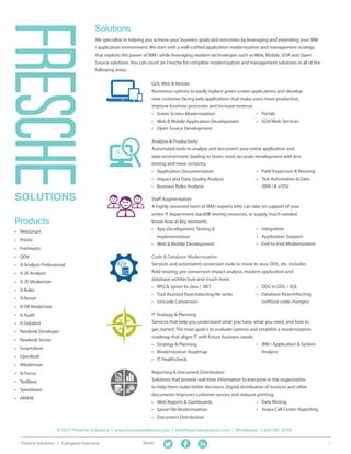 Fresche Solutions Company Overview 2017 | PDF