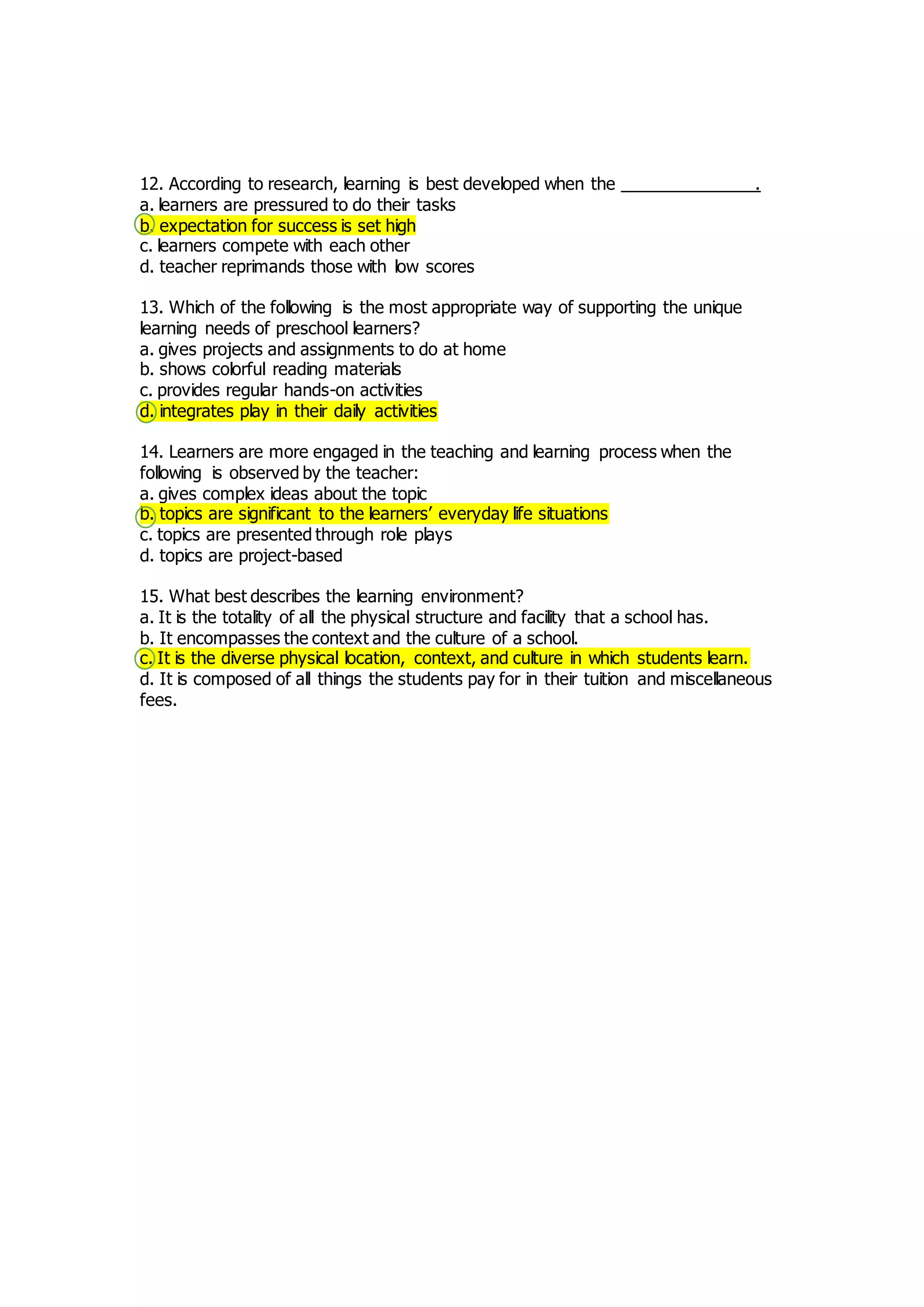 FLCT Chapter 1 Modules.docx | Educational Assessment | Education