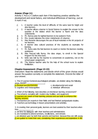 FLCT Chapter 1 Modules.docx | Educational Assessment | Education