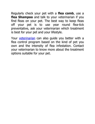 Fleas in Pets | PDF