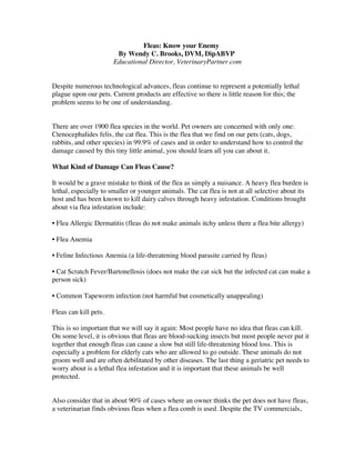Fleas know your enemy | PDF