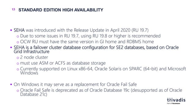 High Availability for Oracle SE2 | PPTX | Databases | Computer Software and Applications