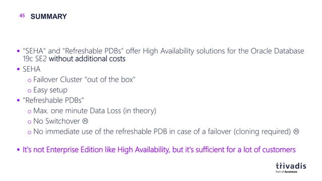 High Availability for Oracle SE2 | PPTX | Databases | Computer Software and Applications