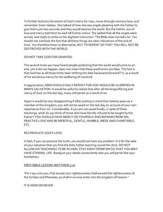 Flee from all manners of sins | DOCX