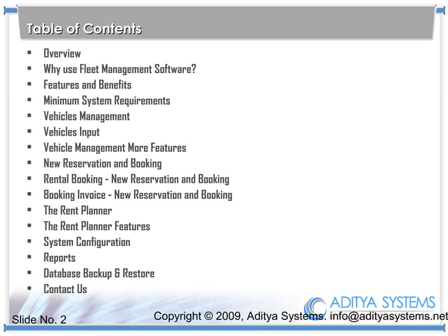 Fleet Management System | PPT