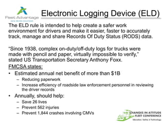 ELD Mandate Overview - Class 8 Trucks | PPT