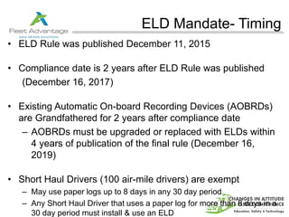 ELD Mandate Overview - Class 8 Trucks | PPT