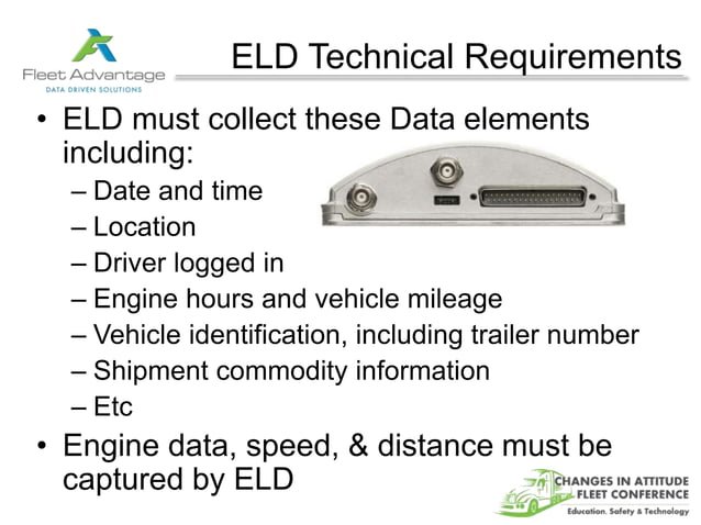ELD Mandate Overview - Class 8 Trucks | PPT