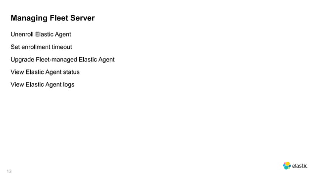 Fleet and elastic agent | PPTX
