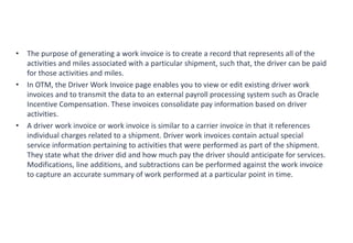 Fleet management in Oracle Transport Management(otm) | PPTX