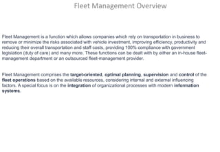 Fleet management in Oracle Transport Management(otm) | PPTX