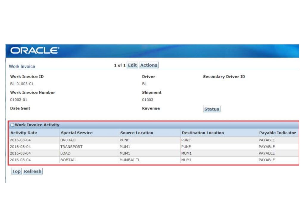 Fleet management in Oracle Transport Management(otm)