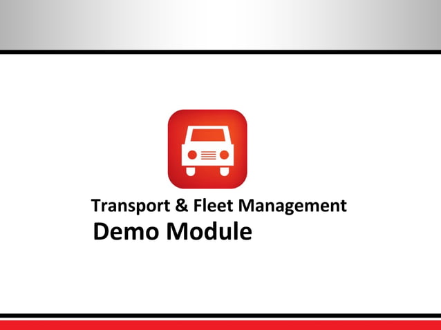 Fleet management solution (with demo screenshots) | PPT