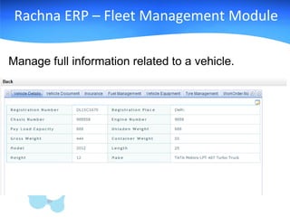 Rachna Fleet Management System | PPT