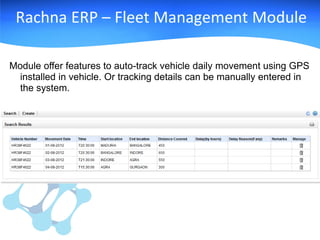 Rachna Fleet Management System | PPT