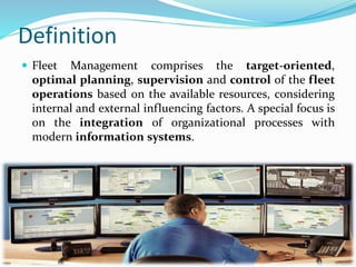 Fleet management system | PPTX | Logistics and Transportation Industry ...