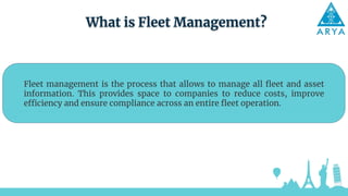 Importance of Fleet management system | PPTX | Automotive Industry ...