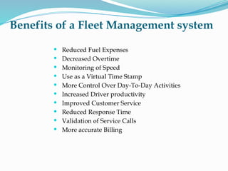 Introduction to Bus fleet management system implementation | PPTX
