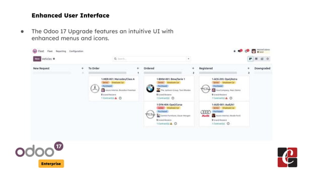What are the new features in the Fleet Odoo 17 | PPT