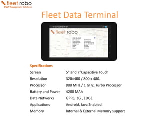 Fleet Robo-Fleet Management Solutions with GPS Vehicle Tracking System ...