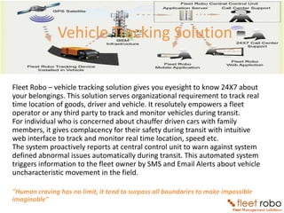 Fleet Robo-Fleet Management Solutions with GPS Vehicle Tracking System ...