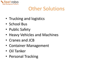 Fleet Robo-Fleet Management Solutions with GPS Vehicle Tracking System ...