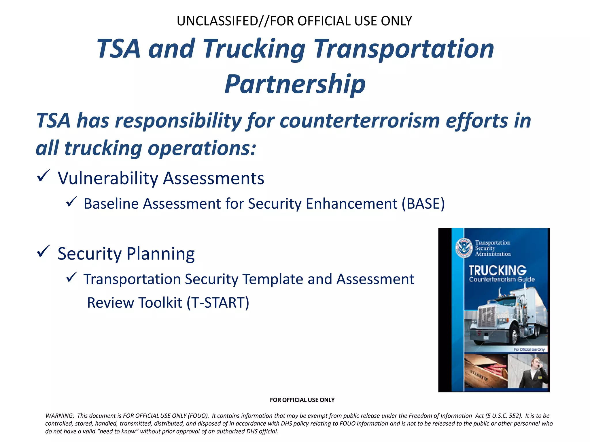 Fleet security FTA - DHS cooper | PPT