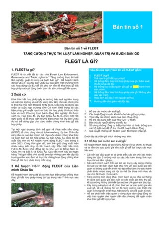 Flegt briefing note 1 flegt (vn) | PDF