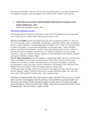 Flegt literature non eu library | DOCX | Woodworking | Arts and Crafts