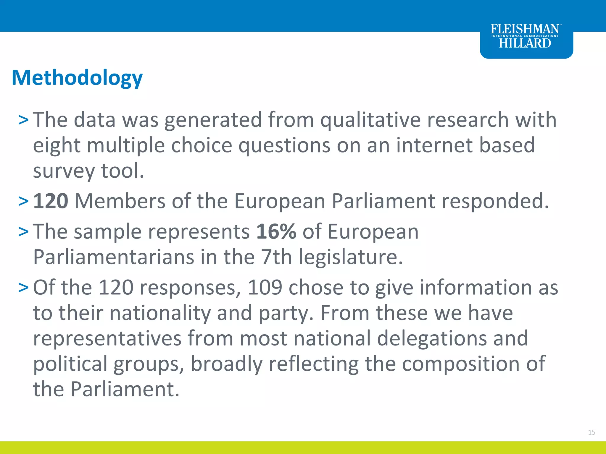 Fleishman-Hillard Brussels MEP survey 2011 | PPT