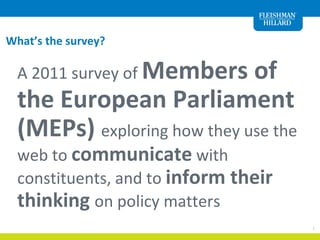 Fleishman-Hillard Brussels MEP survey 2011 | PPTX