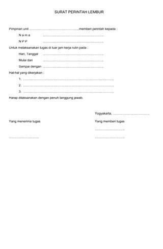 Form lembur | PDF