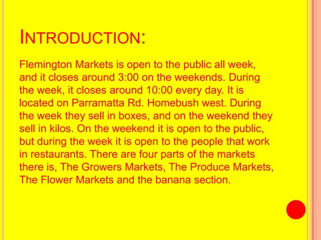 Flemington markets | PPT