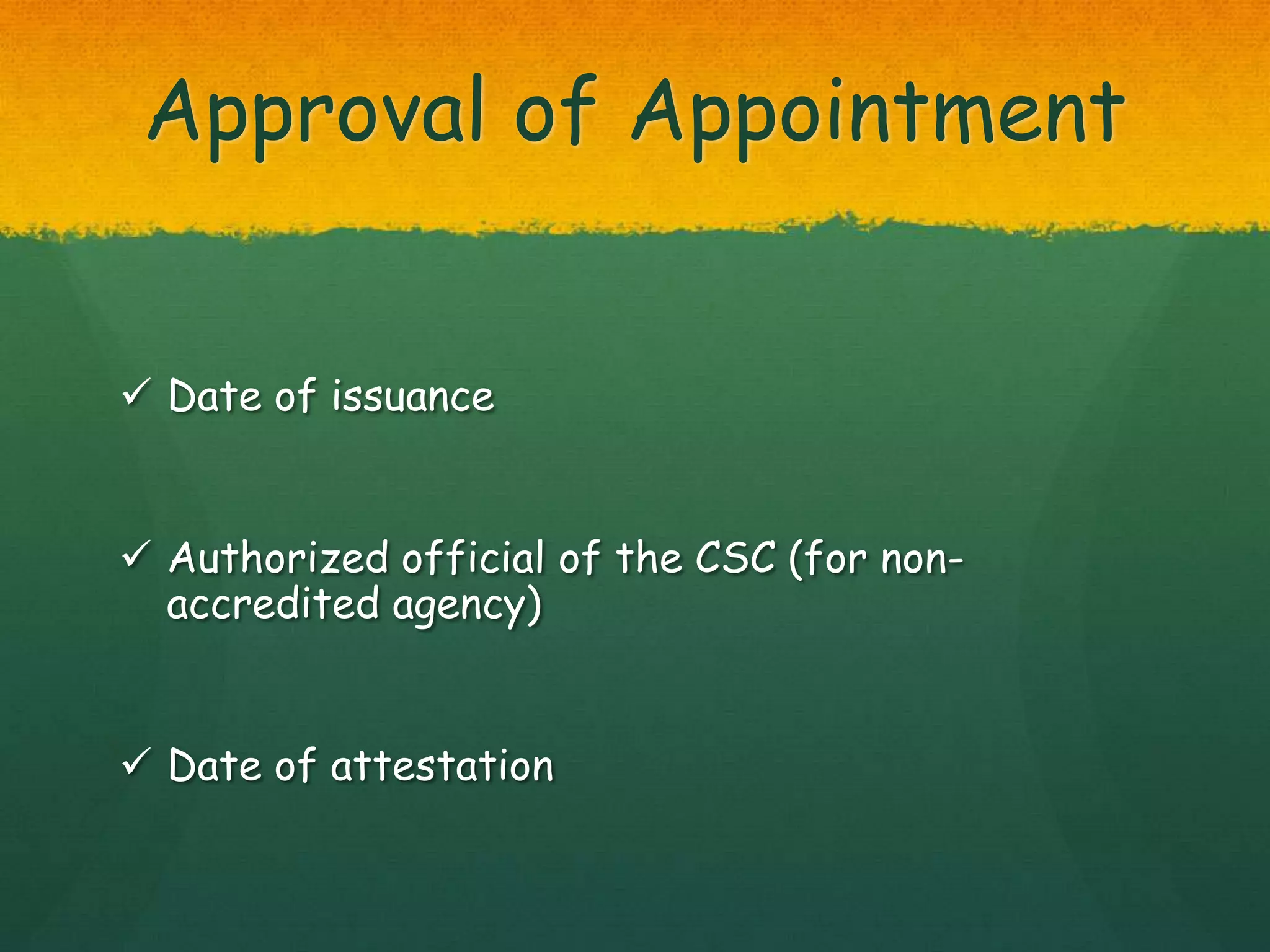 Appointments in the Civil Service | PPTX