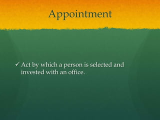 Appointments in the Civil Service | PPTX