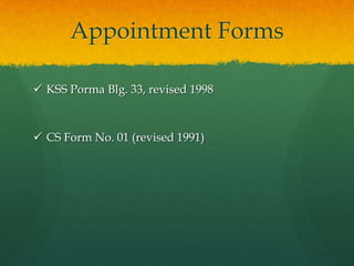 Appointments in the Civil Service | PPTX