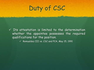 Appointments in the Civil Service | PPTX