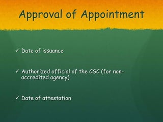 Appointments in the Civil Service | PPTX