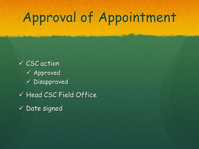 Appointments in the Civil Service | PPTX | Resume Writing and Advice ...