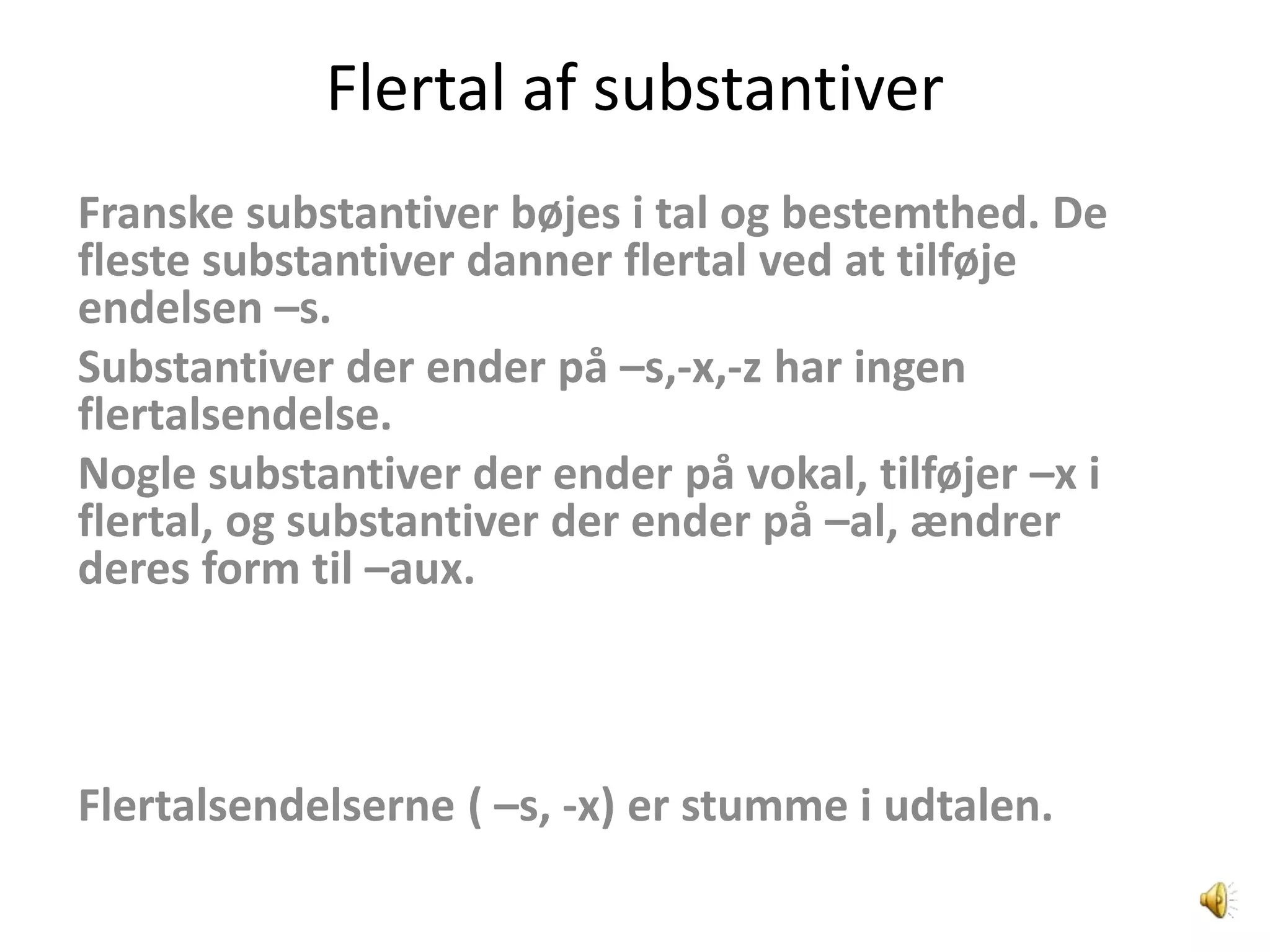 Flertal af substantiver | PPTX